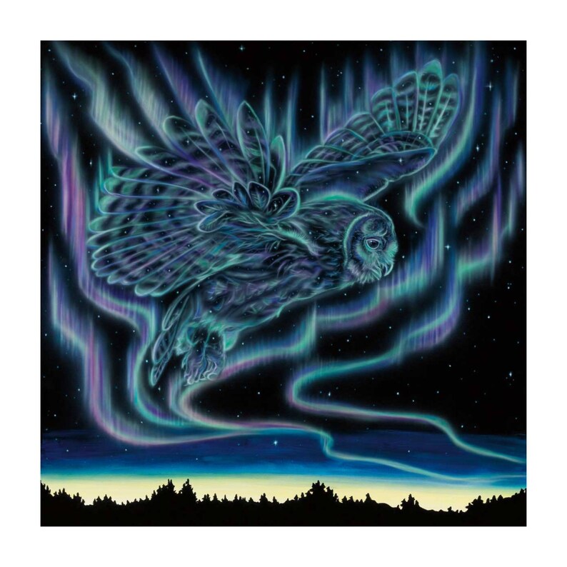 Sky Dance – Owl by Amy Keller-rempp Indigenous Art Print, First Nations ...