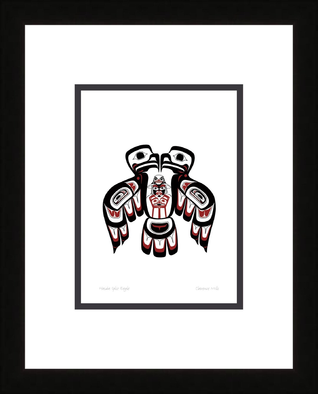 Haida Split Eagle by by Clarence Mills, Indigenous Art Card, Haida ...