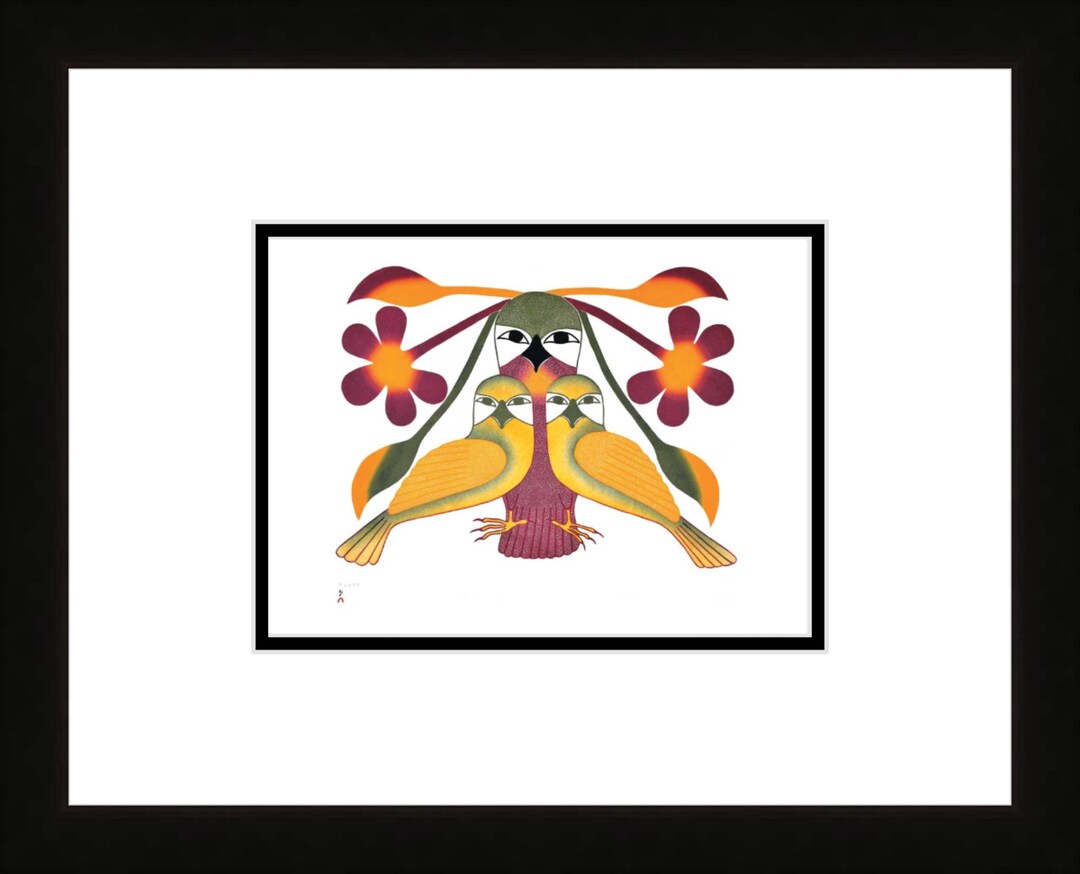 Resplendent Owls, 2005 (stonecut and Stencil) by Kenojuak Ashevak ...