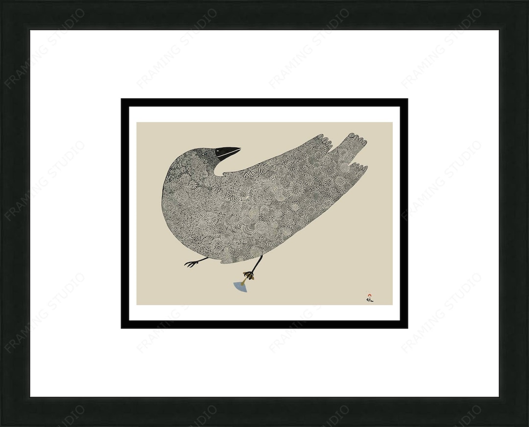 Raven With Ulu by Ningiukulu Teevee, Indigenous Inuit Art Card, Cape ...
