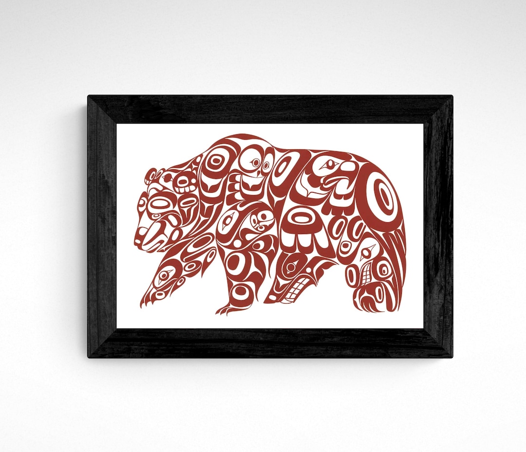 Bear Design by Jonathan Erickson, Indigenous Art Print, First Nations ...