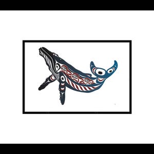 Humpback Whale by Mark Preston, Indigenous Art Print, First Nations ...