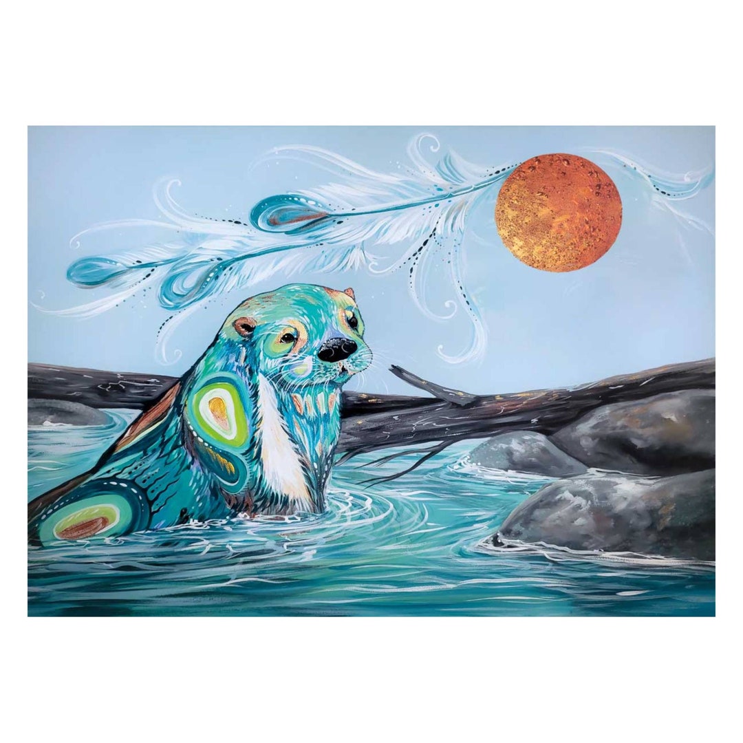 River Otter by Carla Joseph, Indigenous Art Print, First Nations ...