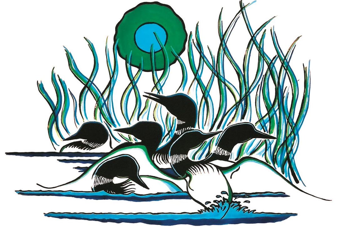 Family of Loons by Arnold Isbister, Indigenous Art Print, First Nations ...