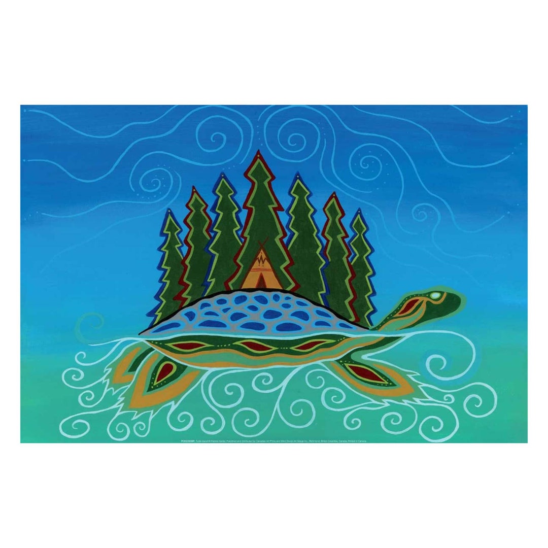 Turtle Island by Patrick Hunter Indigenous Art Print, First Nations ...