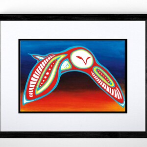 Owl by Patrick Hunter Indigenous Art Print, First Nations, Ojibway ...