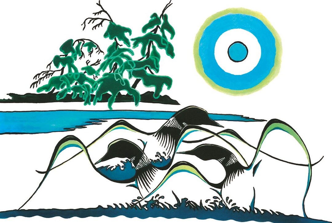 Dancing Loons by Arnold Isbister, Indigenous Art Print, First Nations ...