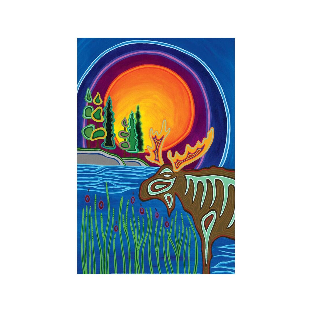 Spirit of the Moose by Patrick Hunter Indigenous Art Print, First ...