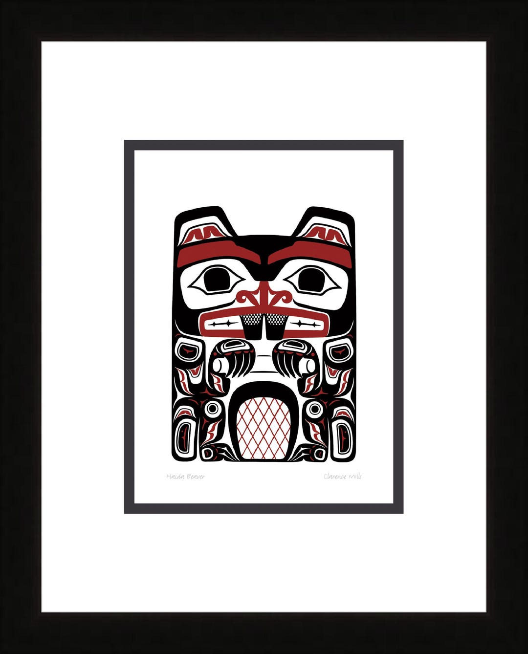 Haida Beaver by by Clarence Mills, Indigenous Art Card, Haida Artist ...