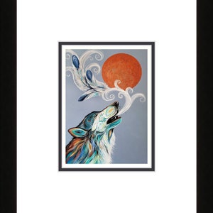 Cree Wolf Call by Carla Joseph, Indigenous Art Print, First Nations ...