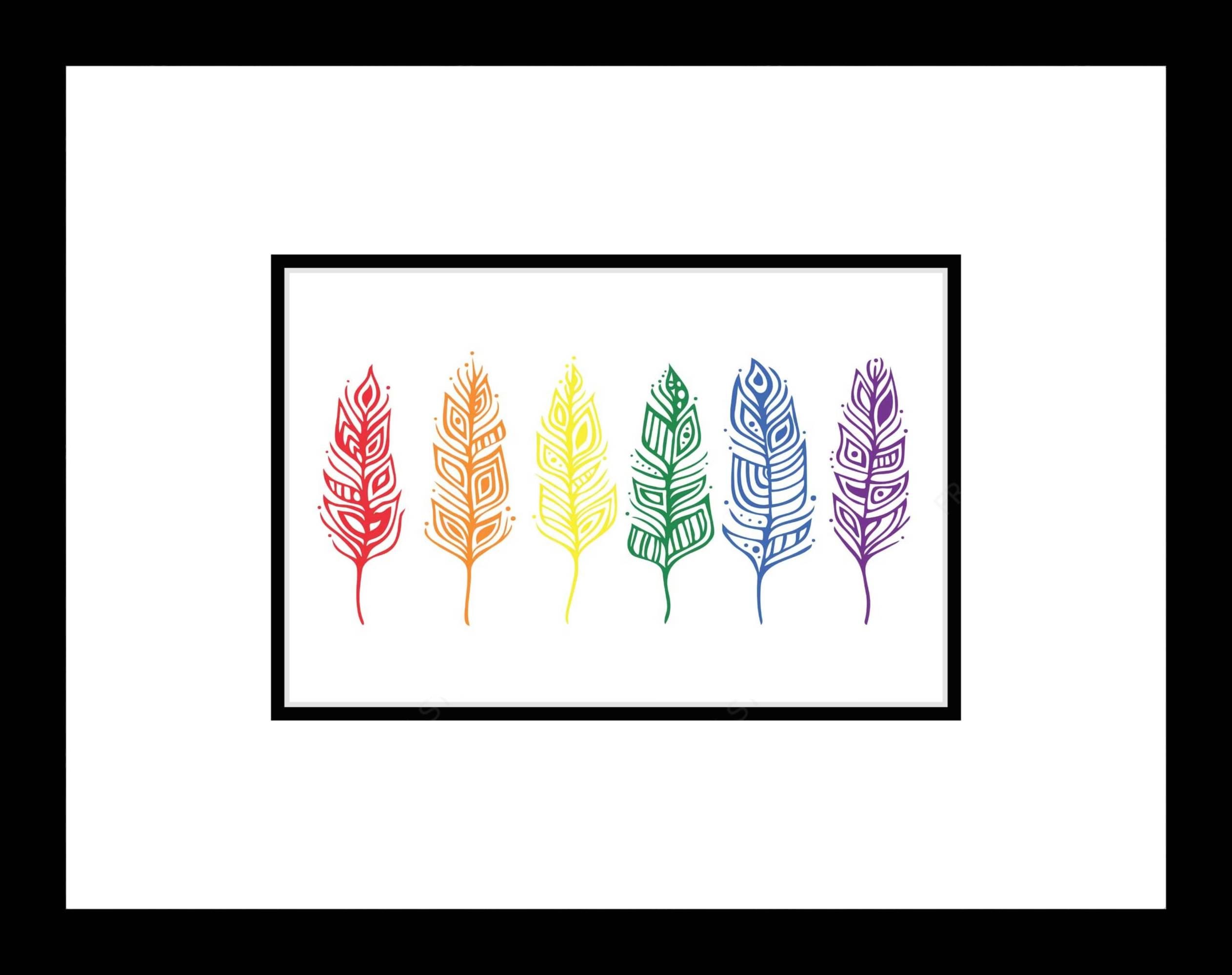 Pride Feathers by Patrick Hunter Indigenous Art Print, First Nations ...