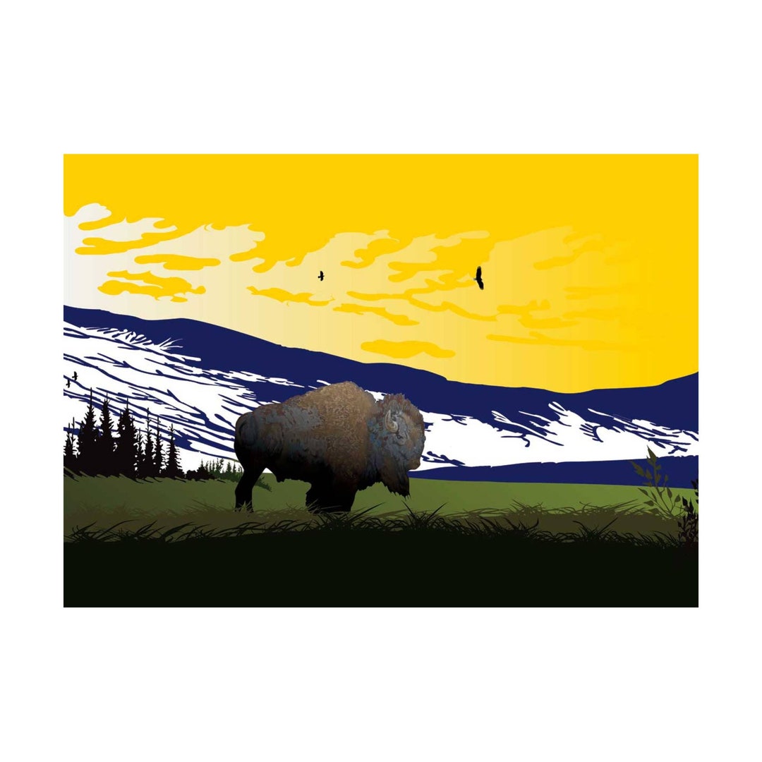 Bison by Mark Preston, Indigenous Art Print, First Nations, Native ...