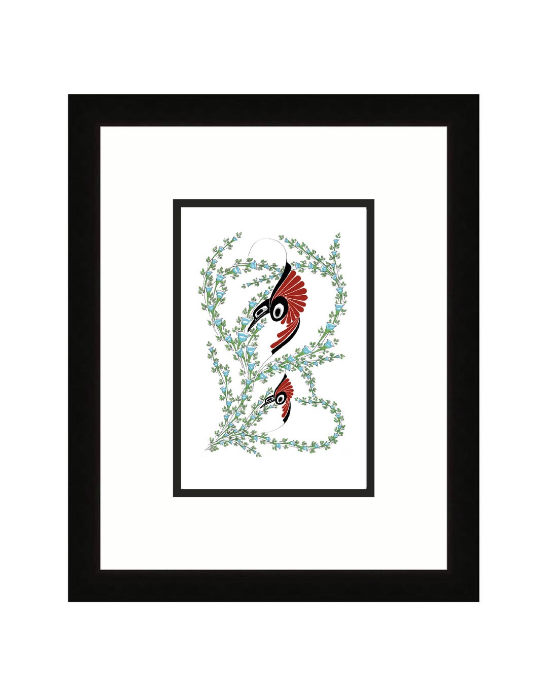 Hummingbirds by Danny Dennis, Indigenous Art Print, First Nations ...