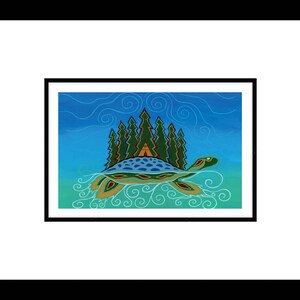 Turtle Island by Patrick Hunter Indigenous Art Print, First Nations ...