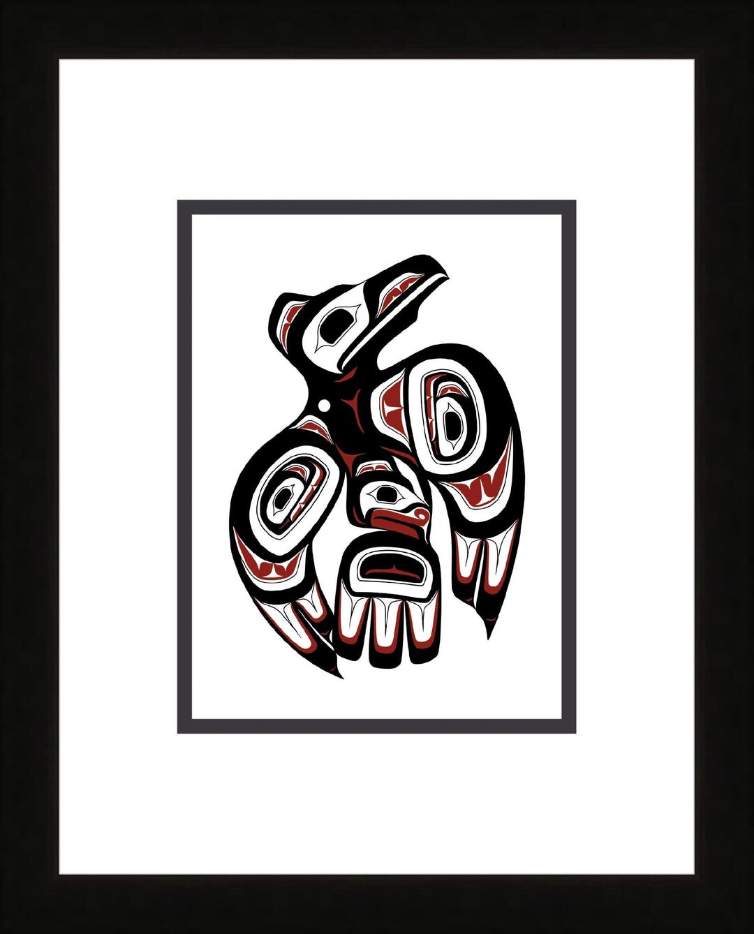 Haida Raven III by by Clarence Mills, Indigenous Art Card, Haida Artist ...