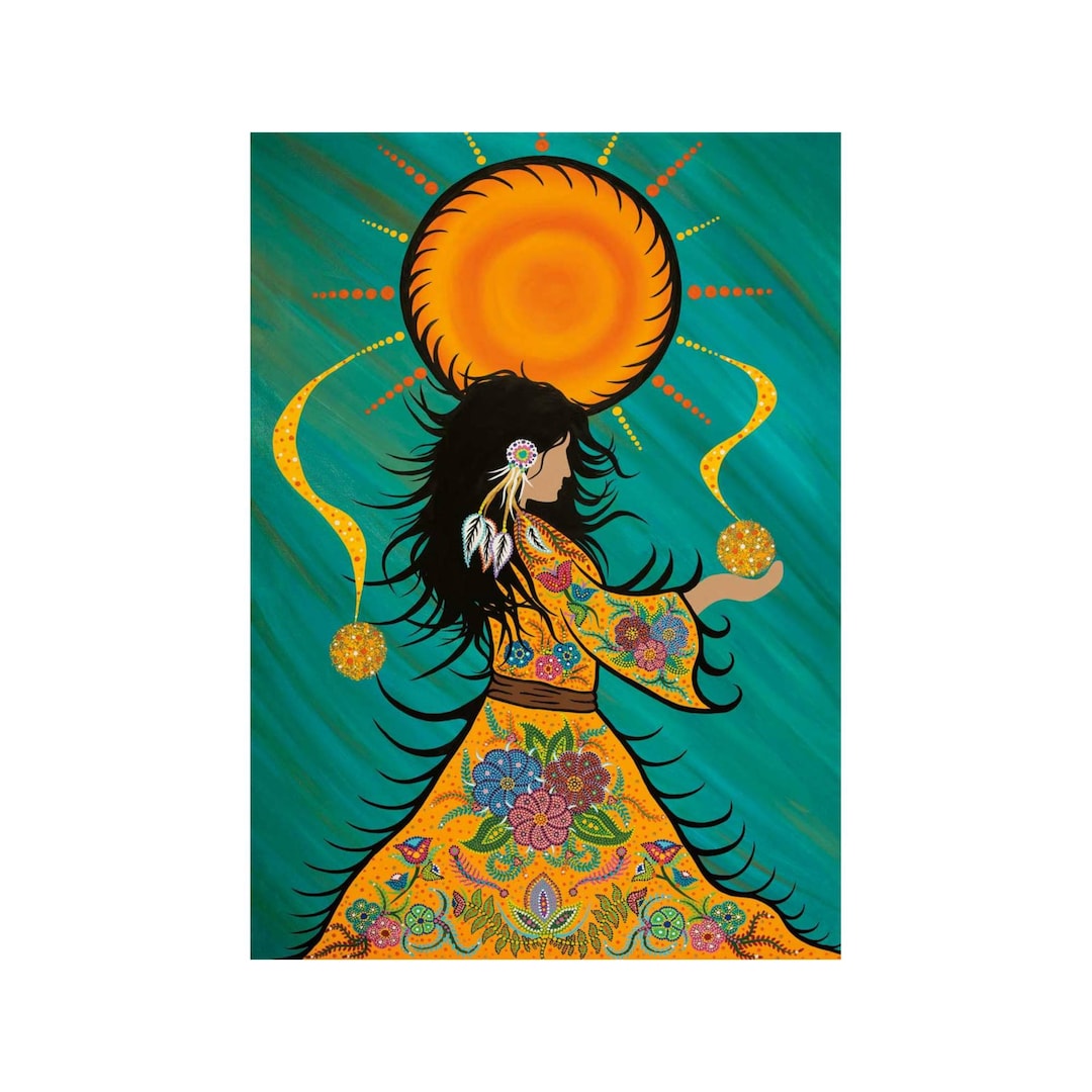 Sun Catcher by Tracey Metallic, Indigenous Art Print, First Nations ...