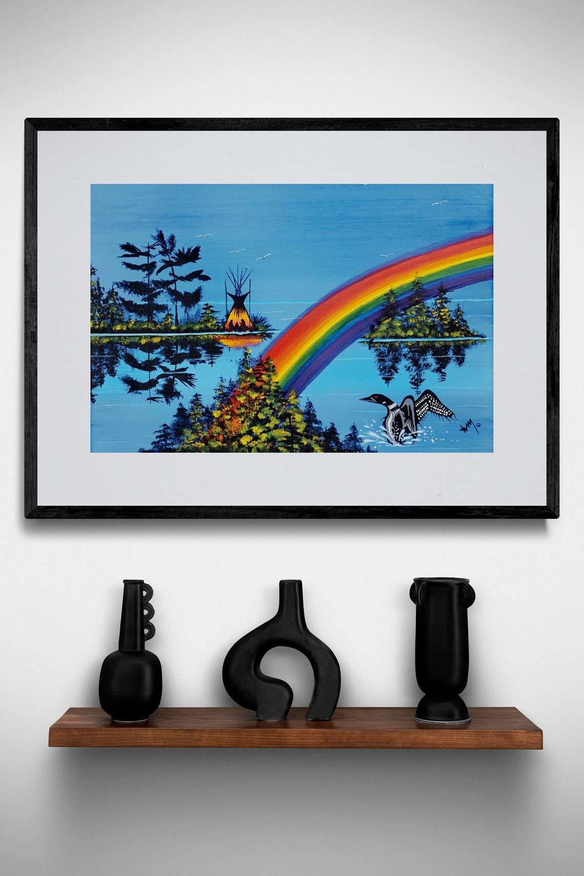 Rainbow by William Monague, Indigenous Art Print, First Nations ...