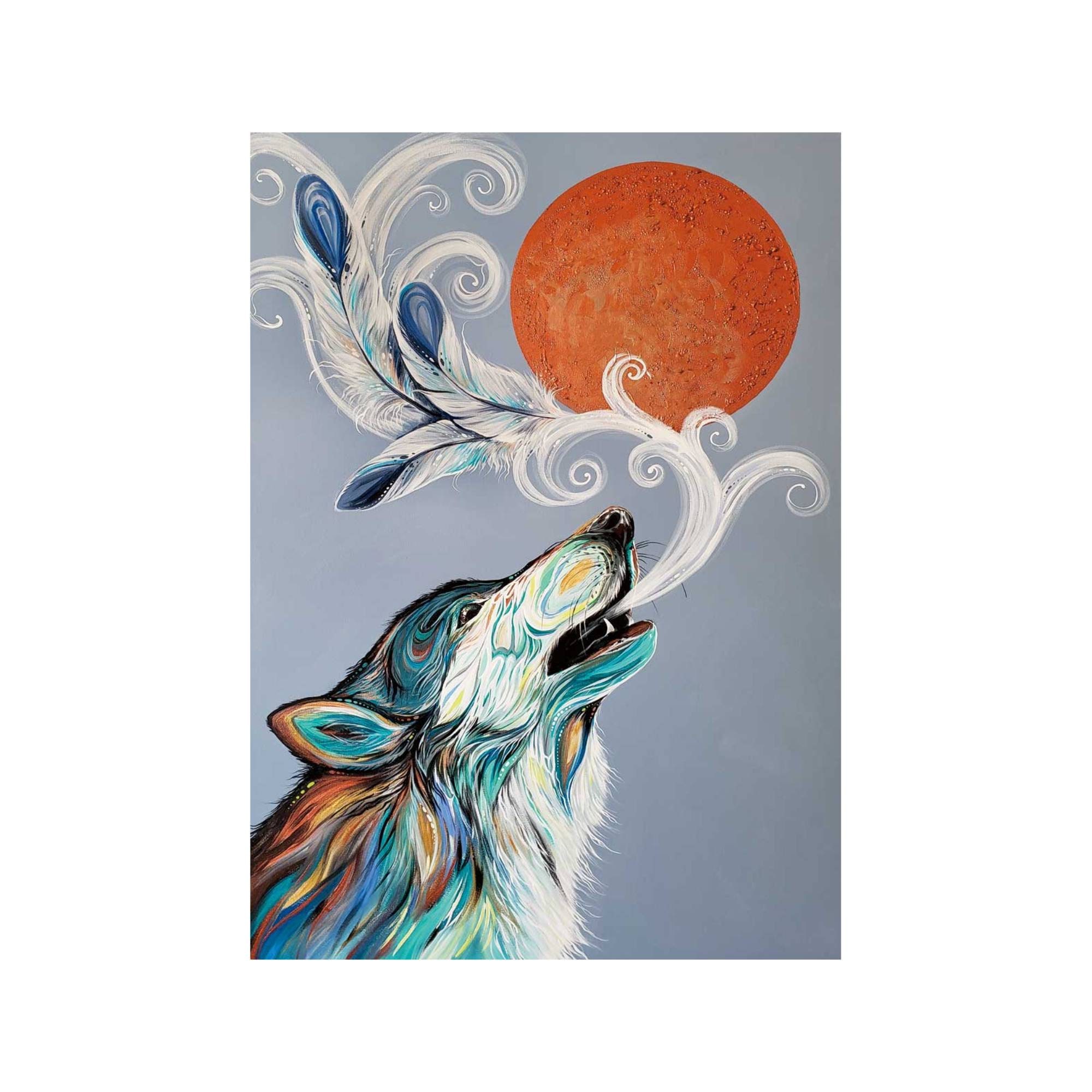 Cree Wolf Call by Carla Joseph Indigenous Art Print First - Etsy Canada