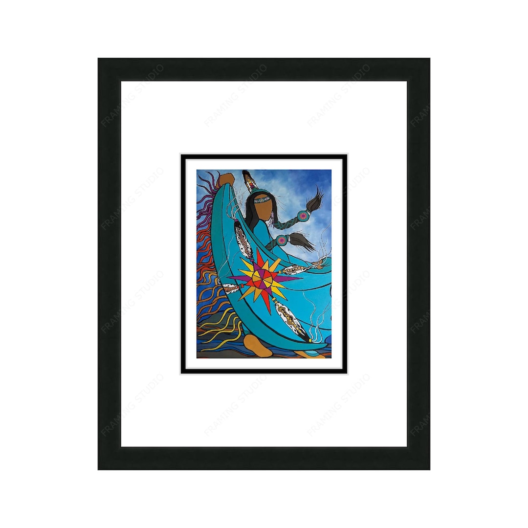 Shawl Dancer by Pam Cailloux, Indigenous Art Card, Framed Art Card ...