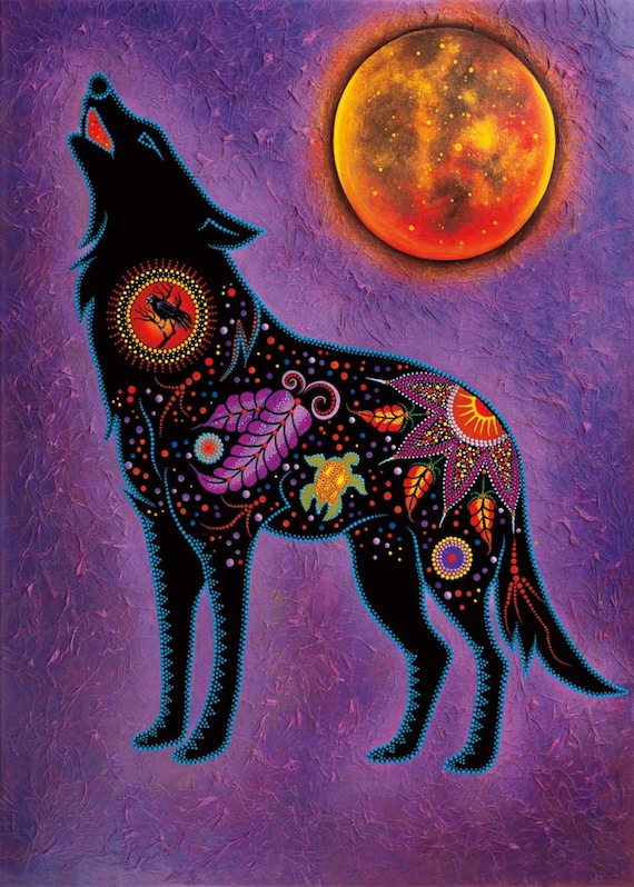 Native Art Wolf