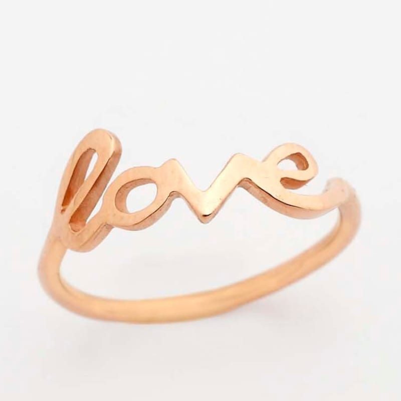 Love Word Ring - Etsy