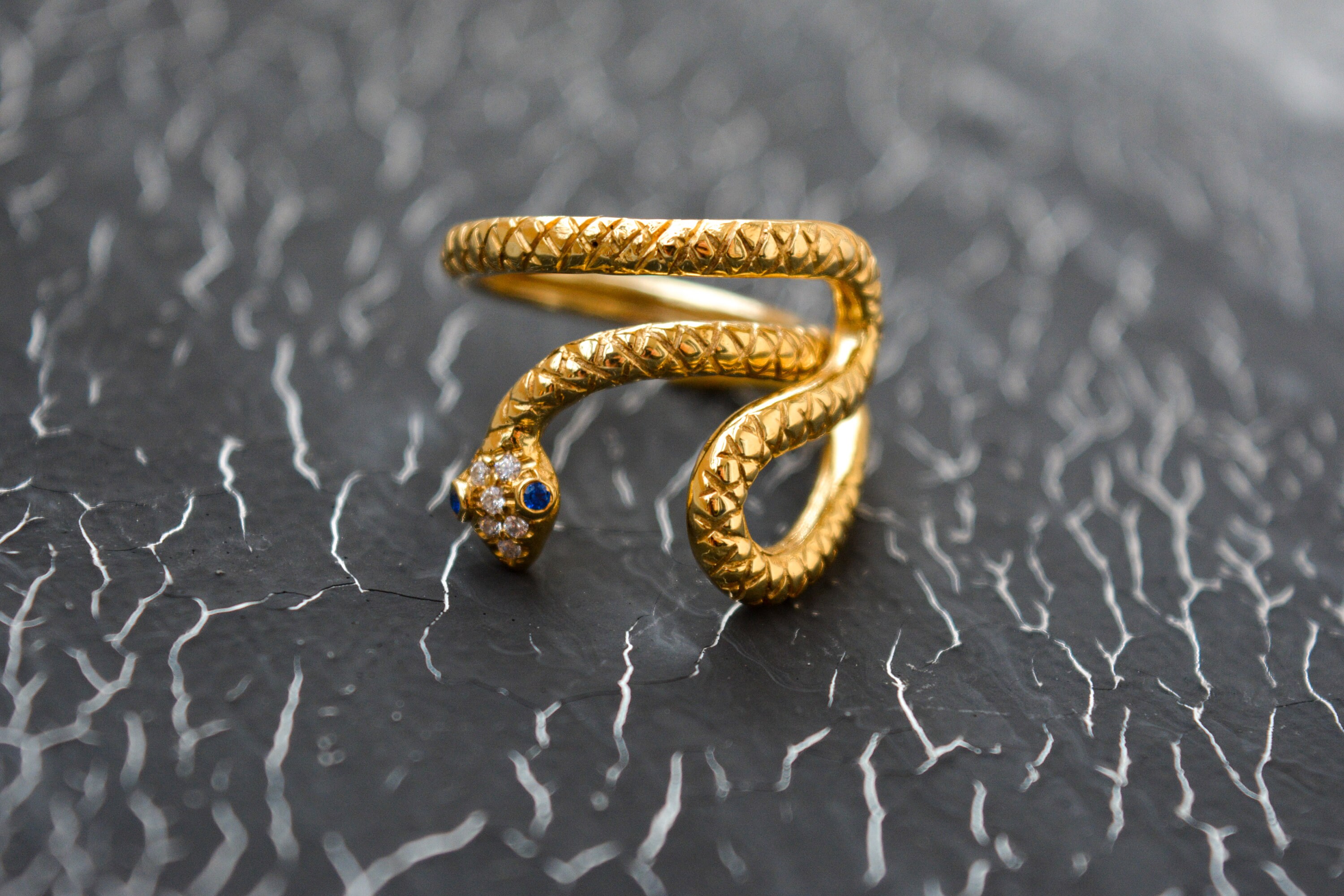 Sapphire Snake Ring Serpent Wrap Ring Wraparound Ring for - Etsy