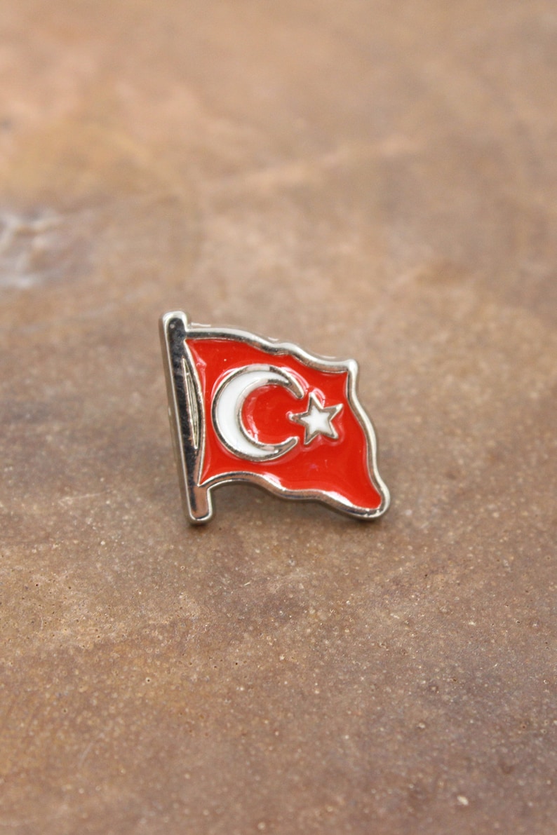 Turkey / Türkiye National Flag Gilt Metal Lapel Pin Badge,turkey ...