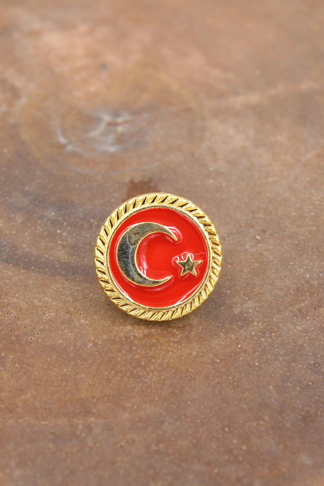 Turkey / Türkiye National Flag Gilt Metal Lapel Pin Badge,turkey ...