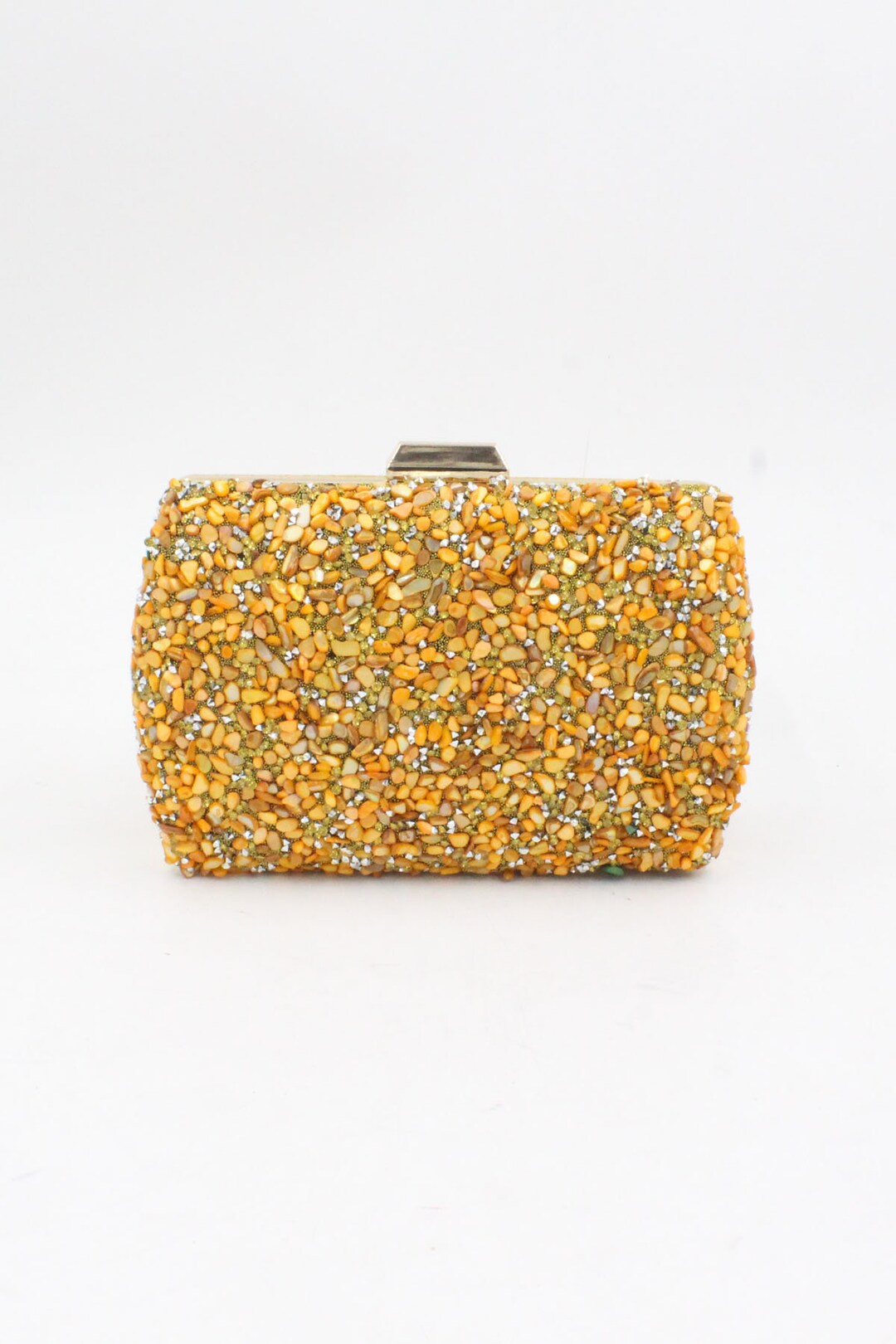 Women Evening Clutch Bags Wedding Bag Orange Evening Bag With Removable ...