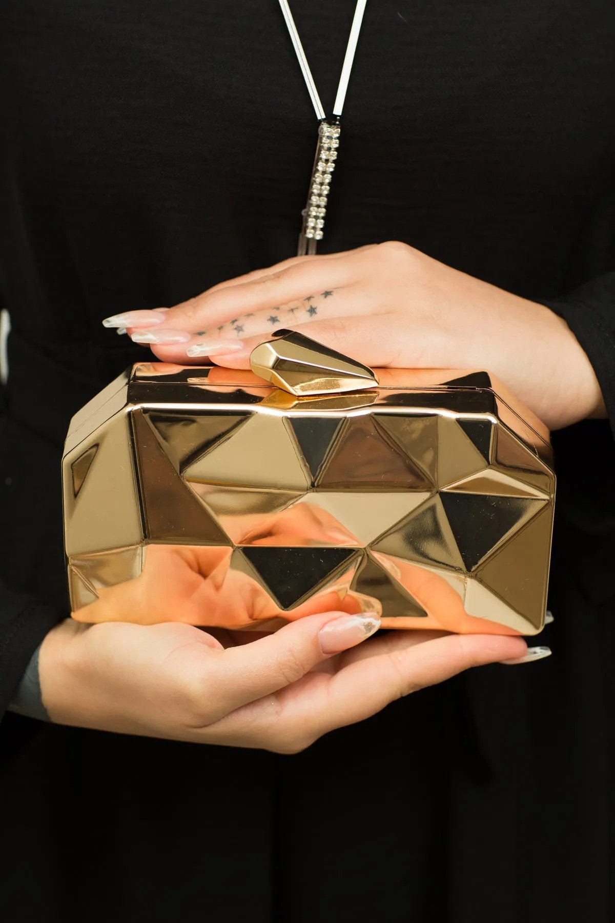 Women Evening Clutch Bags Gold Metallic Case Evening Bag,gold Metal ...