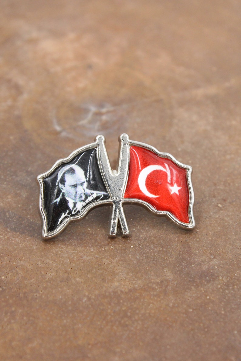 Turkey / Türkiye National Flag Gilt Metal Lapel Pin Badge,turkey ...
