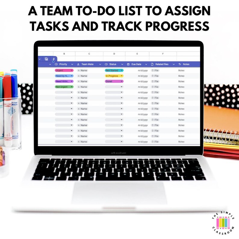 Teacher Planner Digital Google Slides Team Organization - Etsy