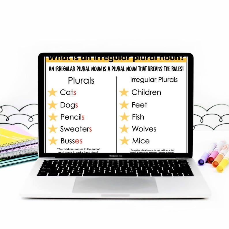 Grammar Worksheet English 2nd Grade Teaching Irregular Plural Nouns ...