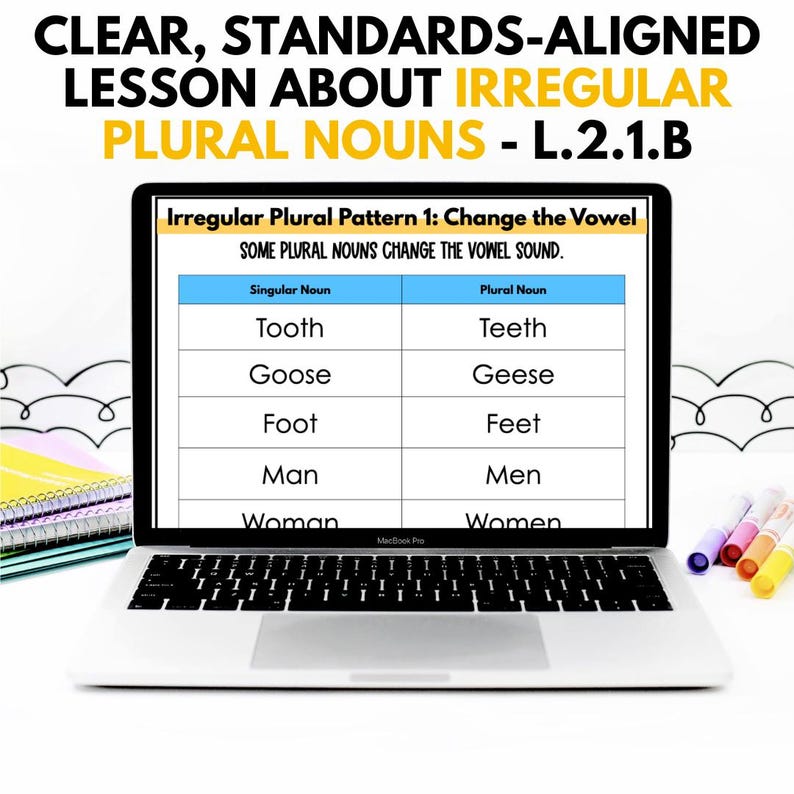 Grammar Worksheet English 2nd Grade Teaching Irregular Plural Nouns ...