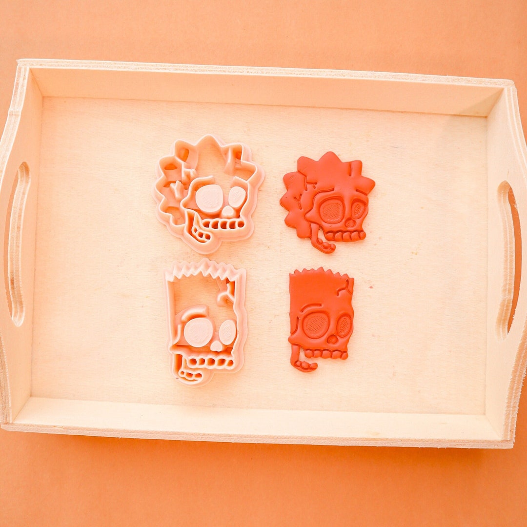 Bart and Lisa Simpson Skull Clay Cutter / Bart Simpson Clay Cutter ...