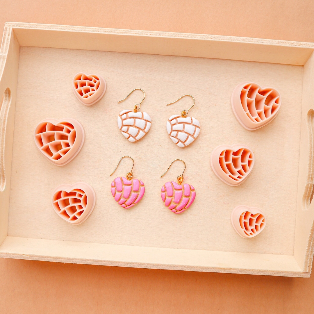 Heart Concha Cutter, Heart Concha Clay Cutter, Pan Dulce Polymer Clay ...