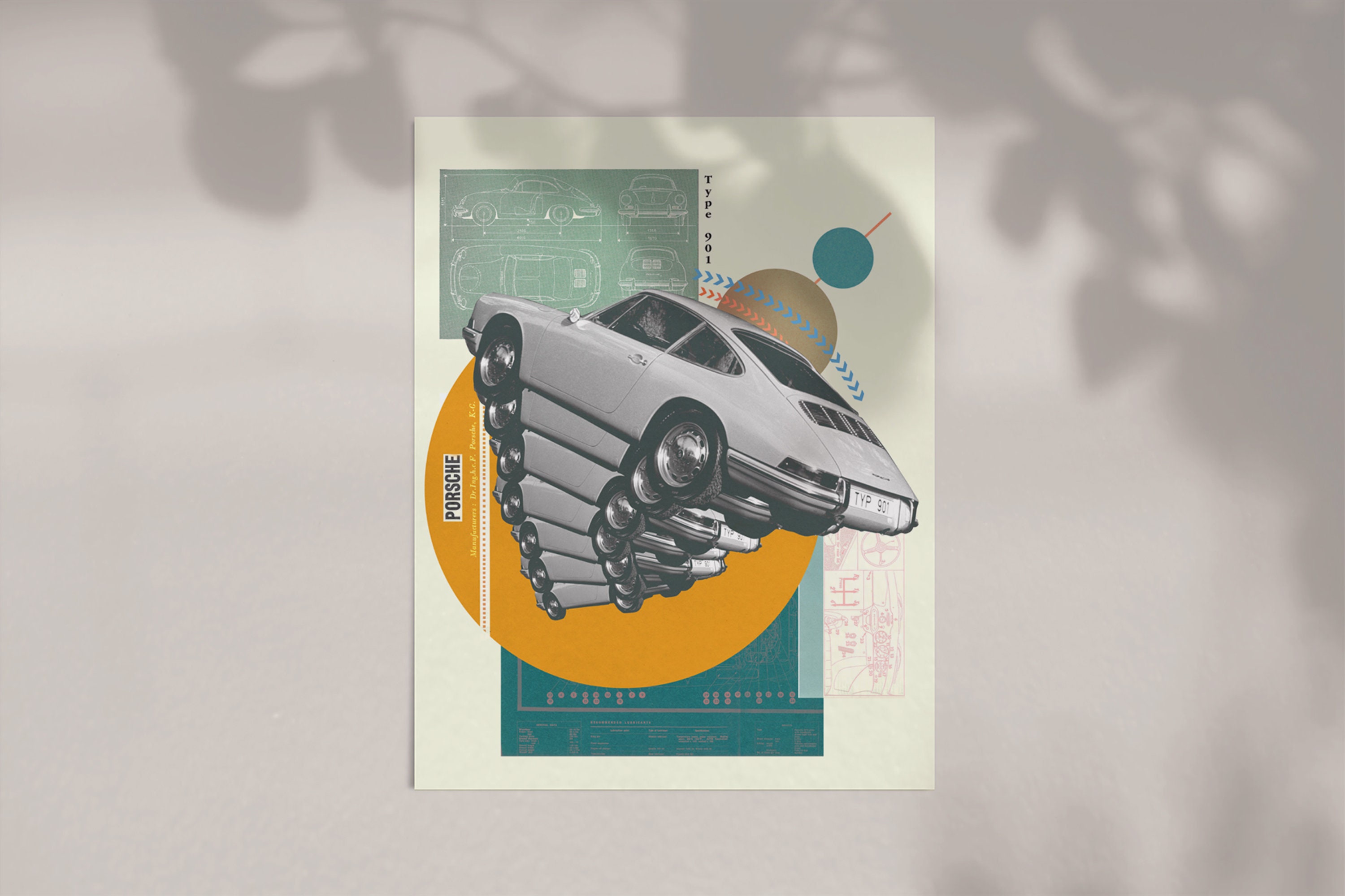 Vintage Porsche 901 Poster Etsy