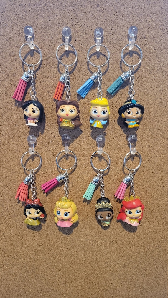 Disney Doorables Glitter and Gold Princess Keychain - Etsy