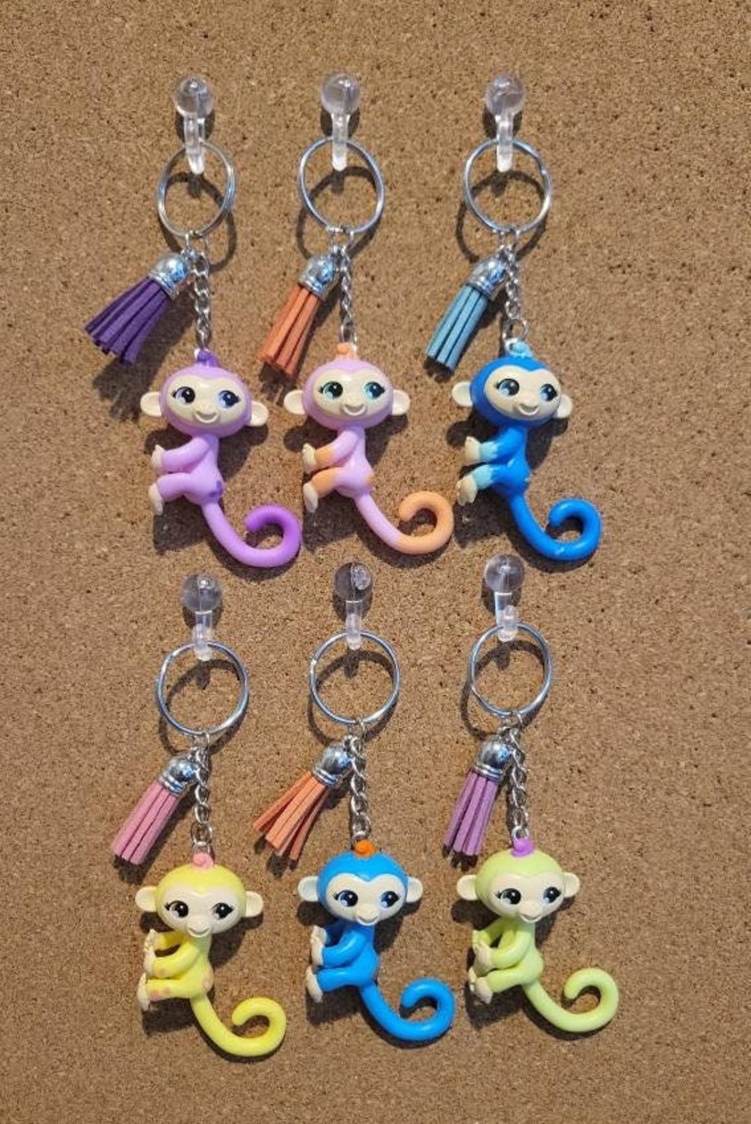 Monkey Fingerling Keychain - Etsy