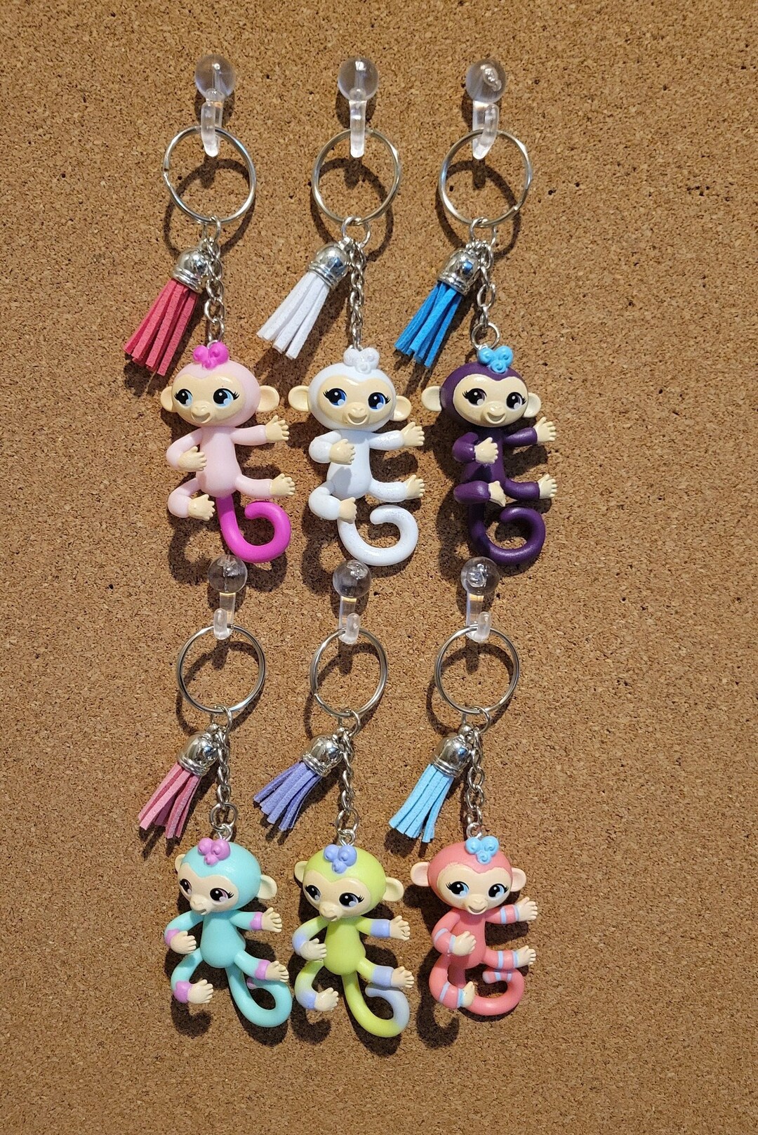 Monkey Fingerling Keychain - Etsy