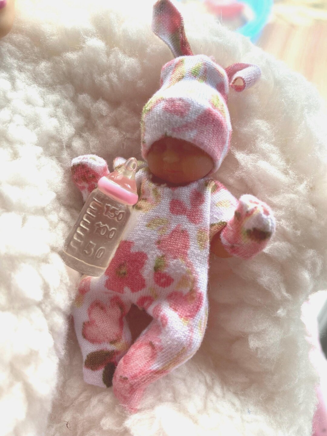 For 2 1/2 Inch Silicone Doll - Pink Flower Newborn Sleeper Set - Etsy