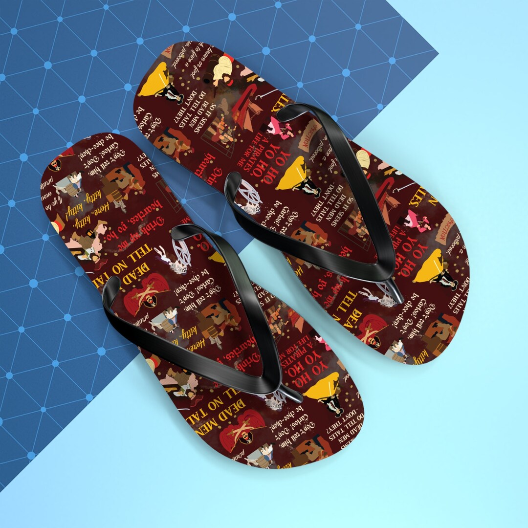 Disney Pirates of the Caribbean Inspired Summer Flip Flops Shoes Womens ...