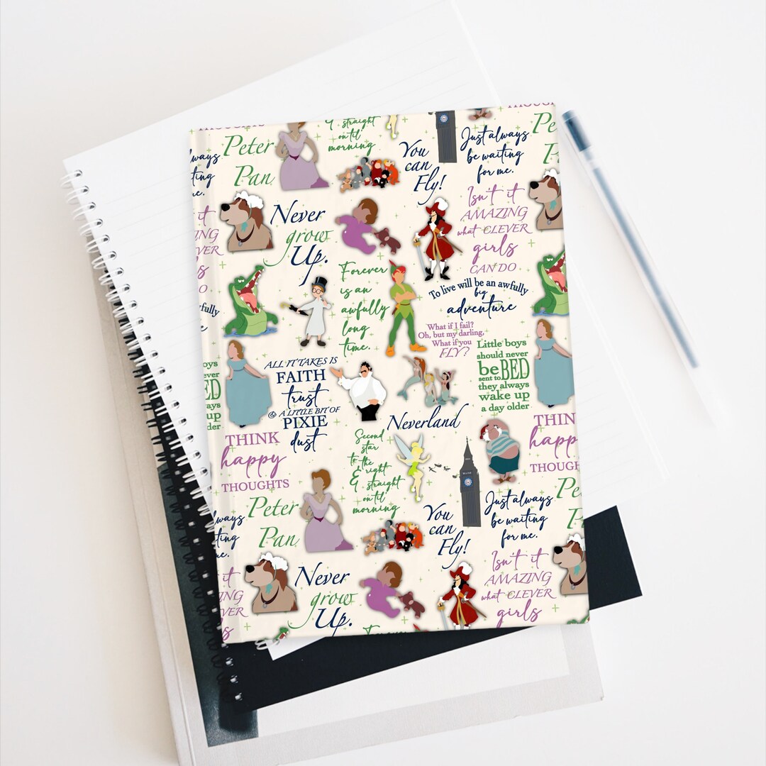 Disney Peter Pan Neverland Tinkerbell Inspired Journal Blank Pages ...