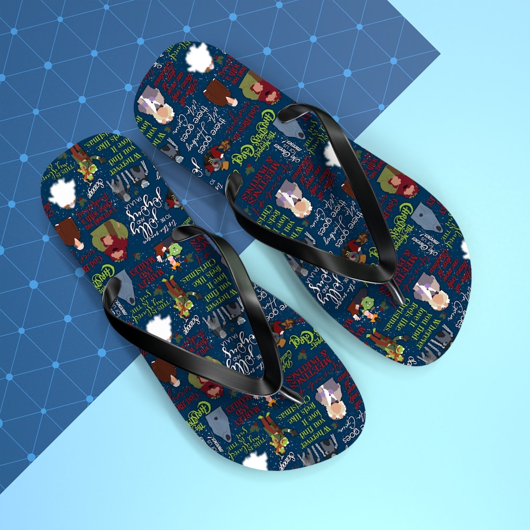 Disney Muppets Christmas Carol Inspired Summer Flip Flops Shoes Womens ...