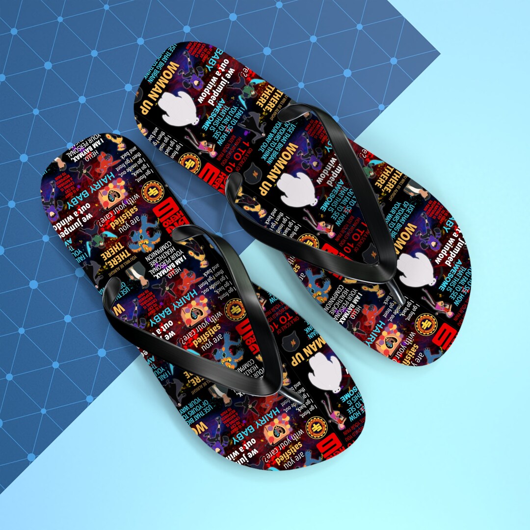 Disney Big Hero Six Inspired Summer Flip Flops Shoes Womens Mens ...