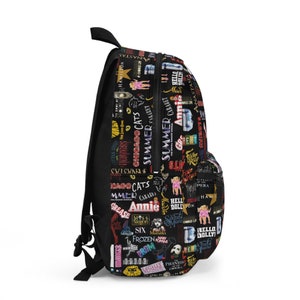 Broadway Musical Theater Backpack Logos Icons Teacher Gift Student ...