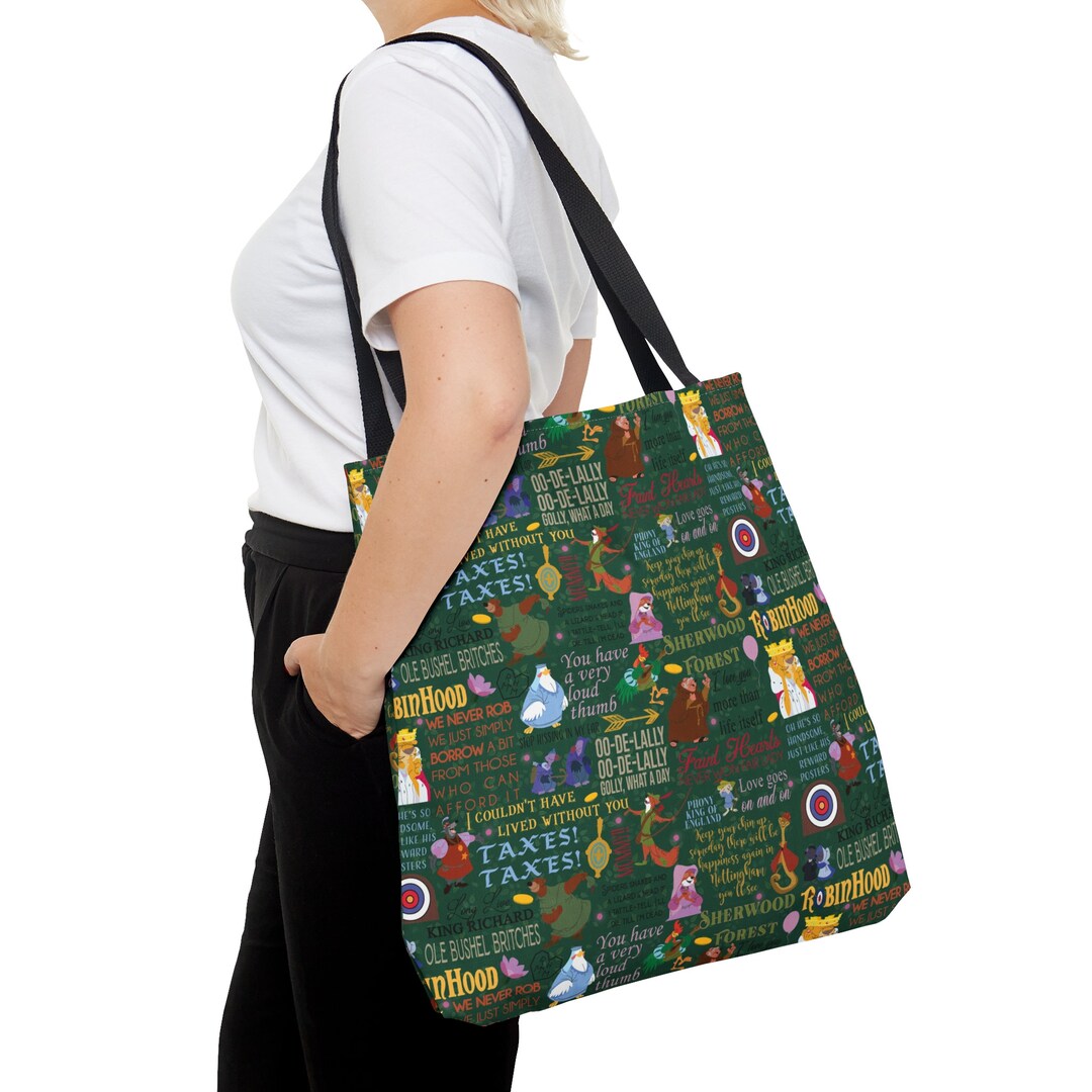 Disney Robin Hood Inspired Fan Art Hand Drawn Tote Bag Disney ...