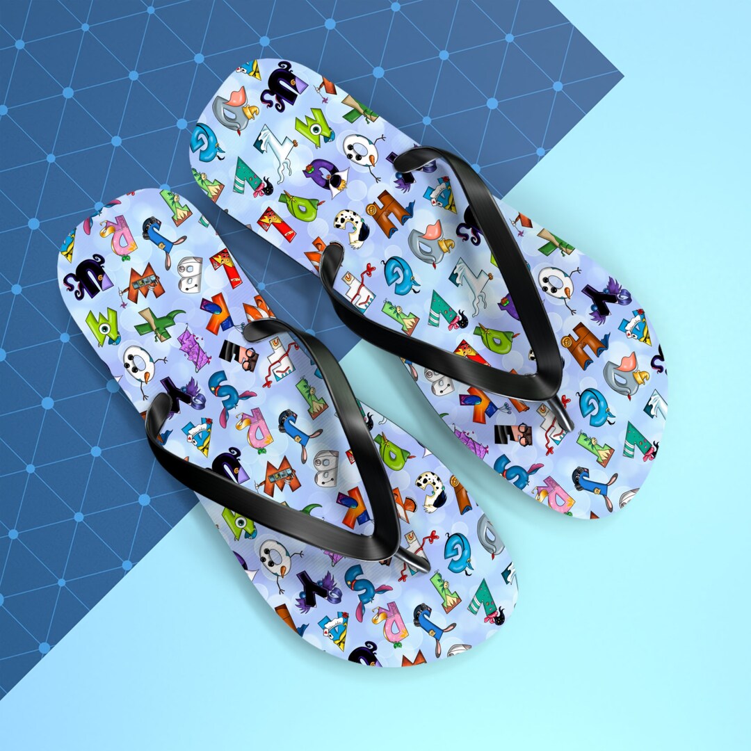 Disney Alphabet Inspired Summer Flip Flops Shoes Womens Mens Disneyland ...