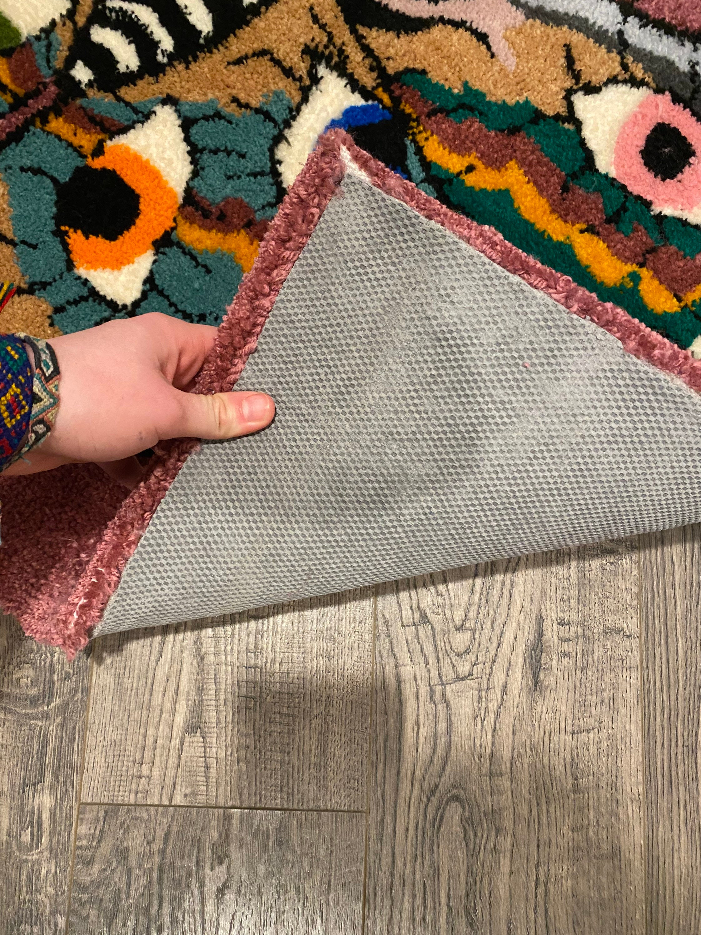 All Seeing Eye Moth Hand Tufted Area Rug Bathmat Welcome Mat - Etsy