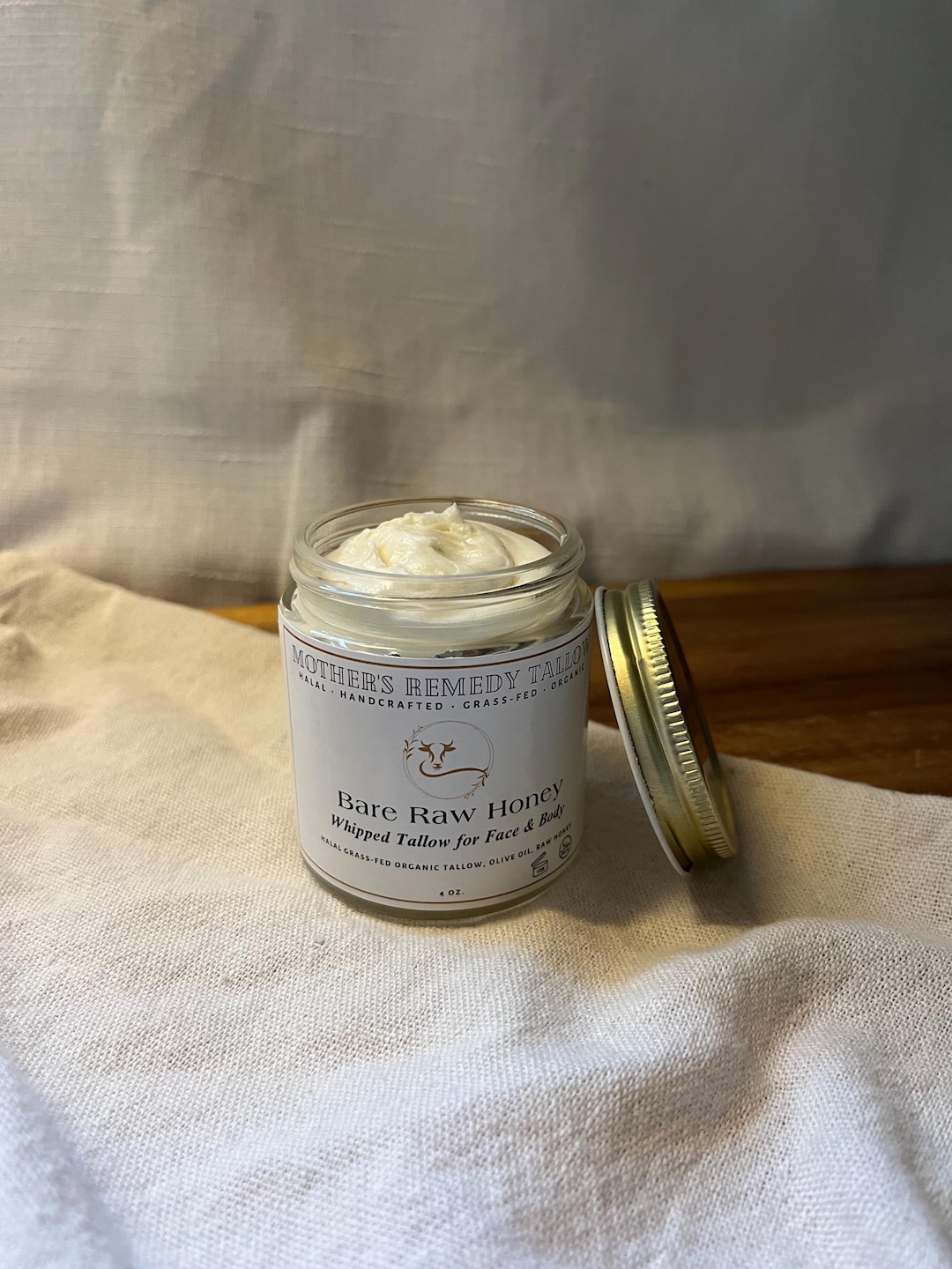 Bare Raw Honey Whipped Halal Tallow Balm for Face & Body - Etsy